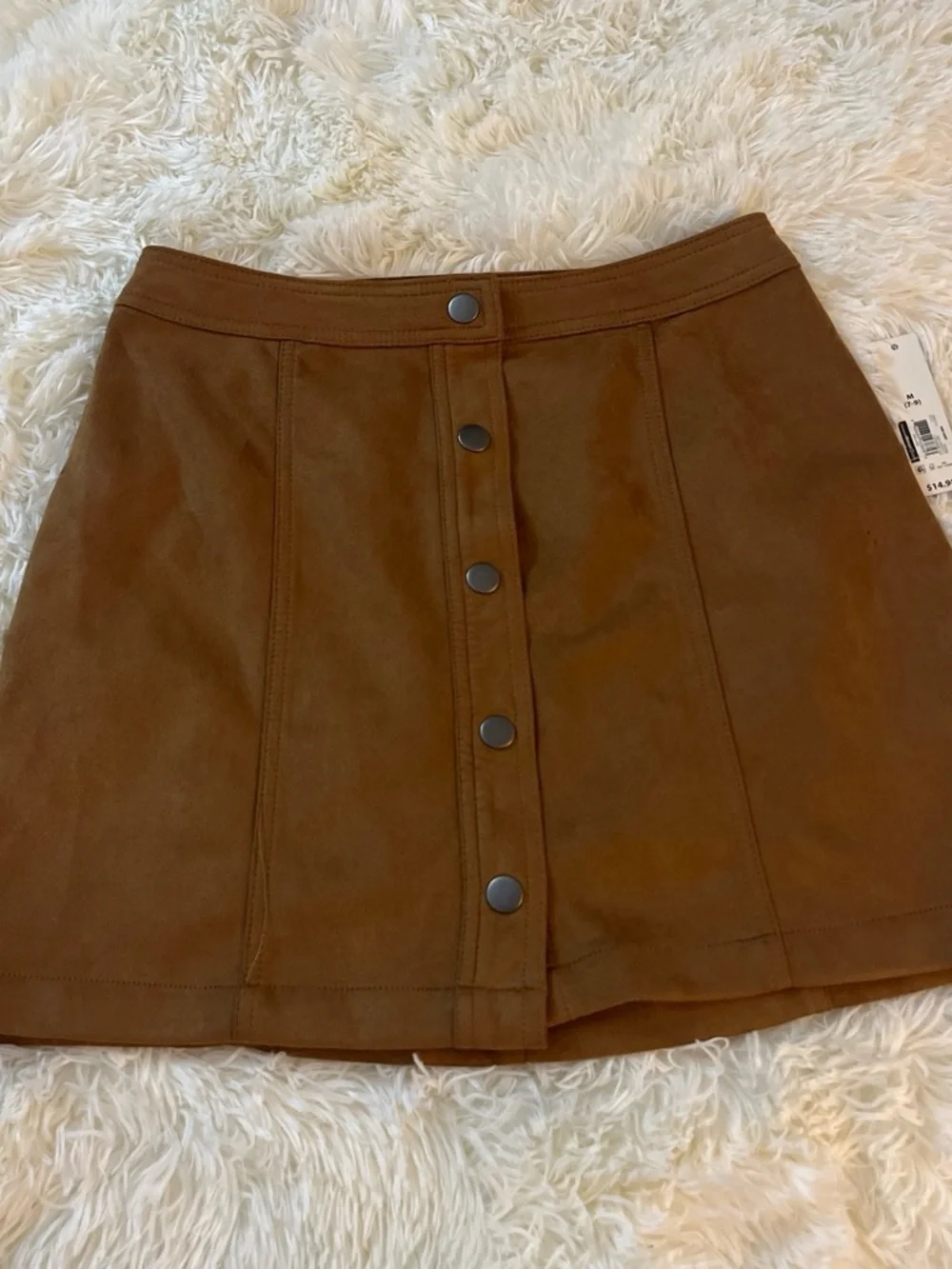 No Boundaries | Skirts | No Boundaries Brown Buttonfront Suedelook Mini ...